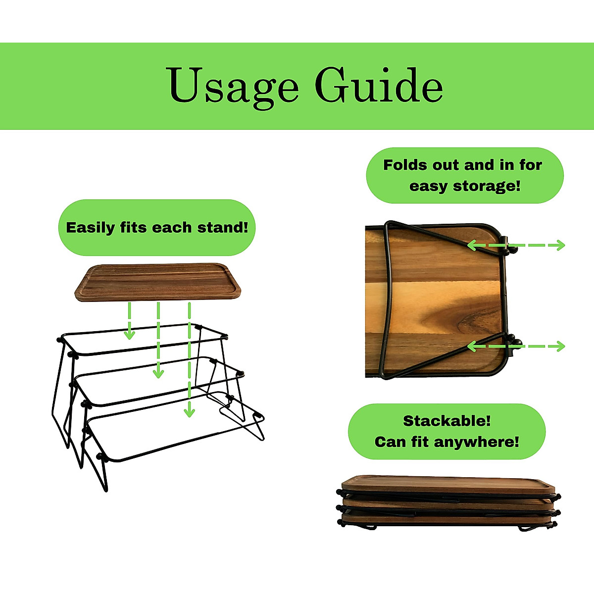 3 Tier Cupcake Stand, Dessert Table Display Set, Serving Platter, Charcuterie Board, 3 Tier Serving Tray, Dessert Stands, Cupcake Stand for 24 Cupcakes, US-Based Small Business