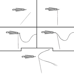 Jofefe 60Pcs Stainless Steel Needle Threader Embroidery Cross Stitch Needle-Threading Tools for Large Eye Needles Hand DIY Sewing with Clear Box