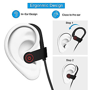Wireless Waterproof Bluetooth Ear Buds Stereo Headphones in Ear Sports Headset