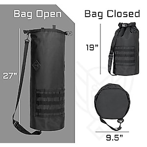 Xtreme Sight Line ~ AQUA RT Dry Bag~ Water-Proof Faraday Dry Bag for Laptops, Tablets, and Mid-Size Electronics ~ Tracking/Hacking Defense ~ Black