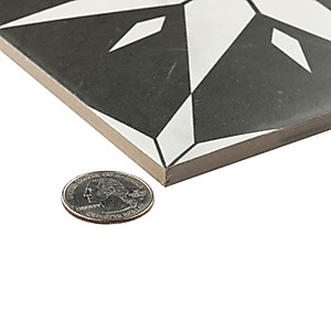 Merola Tile Ursino Star Carrara 7-7/8" x 7-7/8" Porcelain Floor and Wall Tile