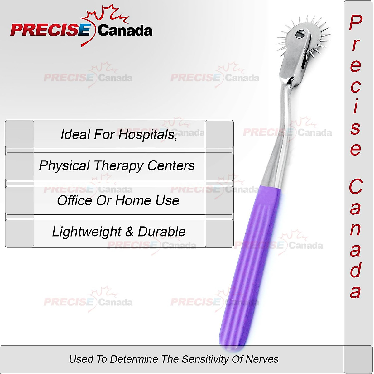 PC Rotating SPUR Purple WARTENBERG Pinwheel Chrome Plated