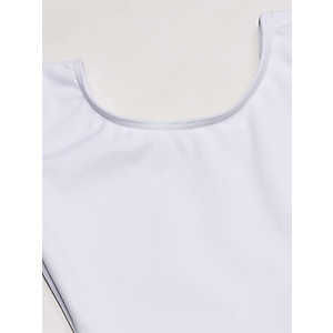Capezio Child Economy Short Sleeve Leotard,TB132CWHTM,White,Medium