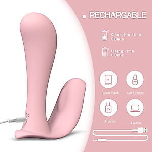 Tracy's Dog Wearable Panty Vibrator with Wireless Remote Control for G Spot Clitoral Stimulation, Butterfly Vibrators with 10 Vibrations, Vibrating Panties Adult Sex Toys for Women Couples Play, Pink
