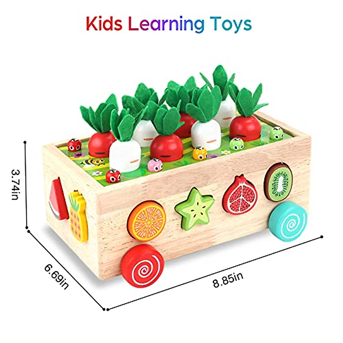 Toddlers Montessori Wooden Educational Toys for Baby Boys Girls Age 2 3 4 Year Old, Shape Sorting Toys Gifts for Kids 2-4, Wood Preschool Learning Fine Motor Skills Game