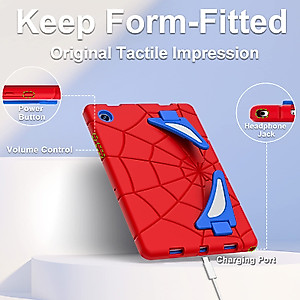Auizotl Case for Samsung Galaxy Tab A8 10.5 Case for Galaxy Tab A8 Case with Kickstand 3 Layer Rugged Military Grade Shockproof 10.5 inch Cover (SM-X200/X205/X207), Red Blue