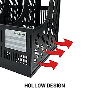 Ysenchan Magazine File Holder, Plastic File Folder Holder for Desk, 4 Compartments Desk Organizer for Office Storage, Vertical Binder Organizer, Black