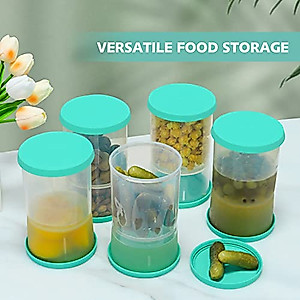 FORTIDY Pickle Jar/Container with Strainer Flip & Label – 47 oz Large Airtight Storage, Wide Mouth, BPA Free, Dishwasher Safe, Goodbye Juice Finger, Kitchen Organization Must-Have Versatile Food Saver