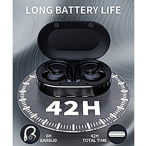 EUQQ Wireless Earbuds Bluetooth 5.3 Headphones for Sports 42Hrs Playtime HiFi Stereo Earphones Noise Cancelling Bluetooth Wireless Ear Buds with Mic for Running audifonos Bluetooth inalambricos