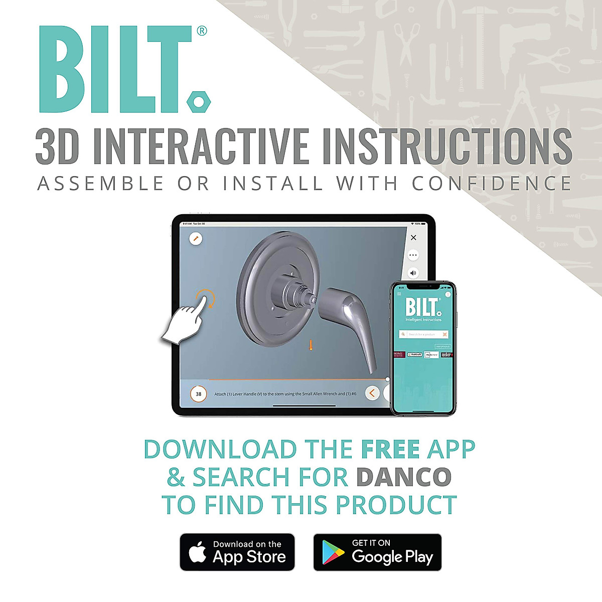 Danco (10002) Universal Moen Trim Kit for Single-Handle Shower Valves, Compatible for Moentrol Series, Brushed Nickel