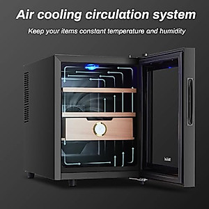 MoGed Mini Cooler 35L with Temperature and Humidity System, Made With Spanish Cedar, Full Glass Door, For Business &Gift