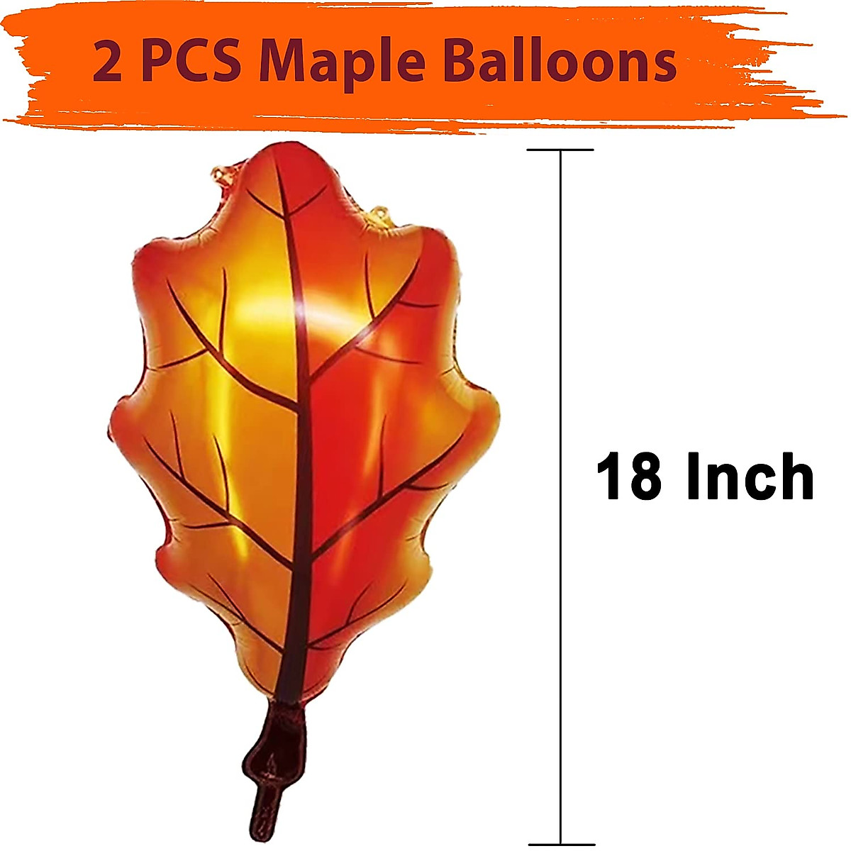 62 PCS Maple Leaves Fall Balloons, 12 Inch Orange Yellow Burgundy Gold and Confetti Balloons with Maple Leaves Foil Balloons for Fall Theme Thanksging Day Party Decoration