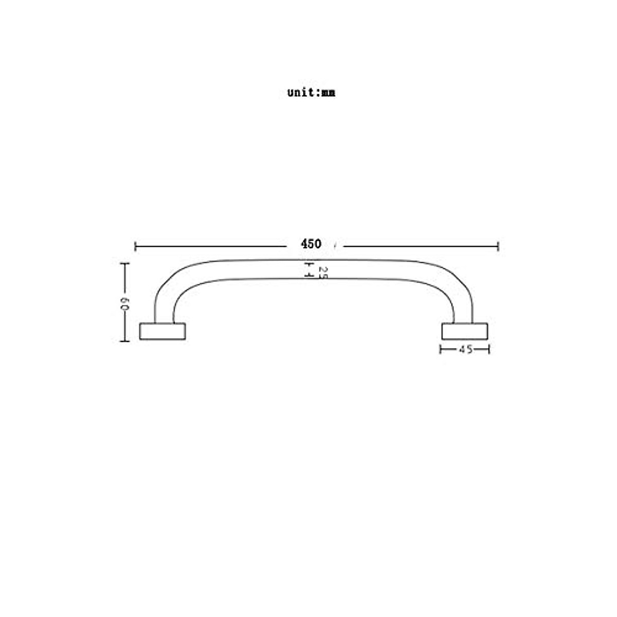 CRODY Bath Wall Attachment Handrails Grab Bar Rails Shower Aid and Safety Support Armrest Grab Bar,Safety Copper Elderly Handrail Luxurious Wall Mounted Straight Towel Rack/500 * 60Mm