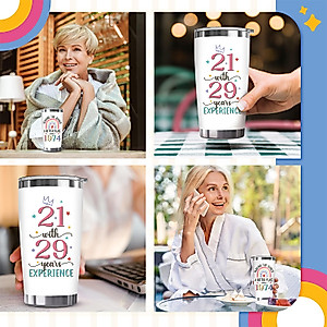 ZAGKOO 50th Birthday Gifts for Her, Women 1974-50th Birthday Decorations, Cool 50 Year Old Gifts, Making World Better Since 1974 - Funny Happy Turning 50 Gifts for Sister, Friend - 20oz Tumbler Cup