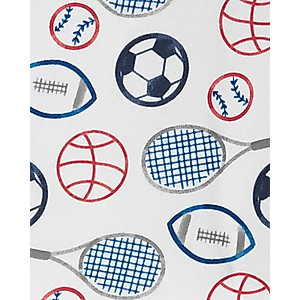 Carter's 4 Piece Pajama Set (Red/White Soccer, 4T)