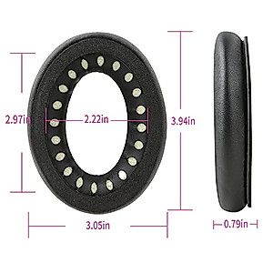 Earpads for Bose QuietComfort 45 QC45 QC35 ii QC35 Professional Headphones Ear Cushions Replacement Ear Pads Padding with Noise Cancelling Lambskin Leather Memory Foam Black