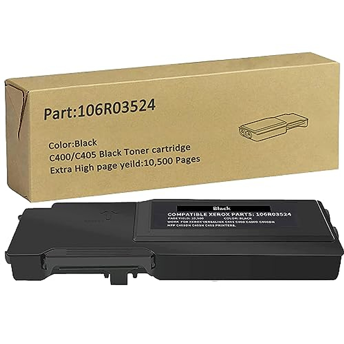 APRONE C400 C405 106R03524 Toner Cartridge Replacement for Xerox VersaLink C400 C400D C400DN MFP C405DN C405D C405 Extra High Capacity Toner Cartridge (10,500 Pages，Black)