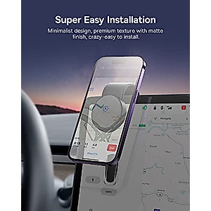 Baseus for Magsafe Car Mount, Magnetic Phone Holder for Car, Magsafe Car Dash Mount Compatible with iPhone 14 13 12 Pro Plus Max Mini, Bendable Memory Titanium Alloy for All Dashboard, Windshield