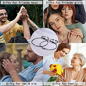 Ursteel Initial Bracelets for Women, S925 Sterling Silver Pendant Matching Bracelets for Couples Letter C Initial Bracelets for Women Teen Girls Couples Bracelets Valentines Gifts for Girlfriend Wife