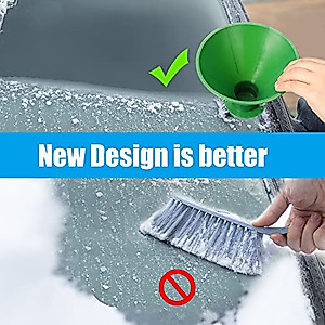 Hicarer 4 Pack Magical Ice Scraper Round Snow Scraper Funnel Car Snow Removal Shovel Tool Cone Magic Car Ice Scraper Winter Car Accessories for Car Windshield Window Vehicle Truck Automotive