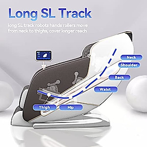 Real Relax PS6000 Massage Chair, 58.3D x 31.5W x 61.5H in, Brown