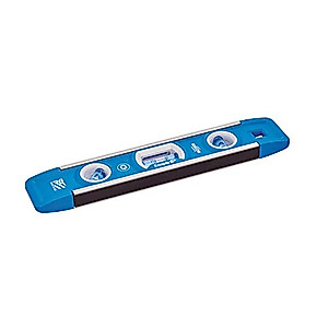 Empire Level EM81.9G 9 Inch Magnetic Torpedo Level w/Overhead Viewing Slot (Made in USA), Silver/White/Blue
