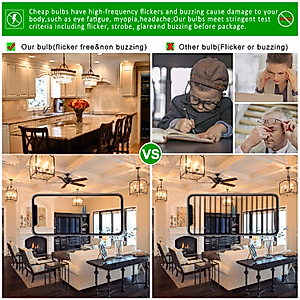 LiteHistory LED Bulb Dimmable 6W Equal Warm White 2700K T6 T25 E12 Candelabra Bulb 60 watt for Chandeliers,Ceiling Fan,Pendant,Wall sconces AC120V 600LM e12 Light Bulb 6Pack