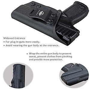 S&W SD9VE SD40VE Holster IWB Kydex for Smith & Wesson SD9 VE / SD40 VE Pistol - Inside Waistband Carry - Adjustable Cant - S&W SD9/SD40 VE - Black, Right Hand Draw