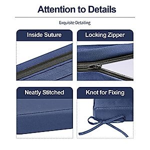 Patio Watcher Water-Resistant Bench Cushion for Patio Furniture, Garden, Porch Swing, Sofa Settee Couch | Outdoor/Indoor Bench Pads | 42 X 18 X 3 Inches | Blue