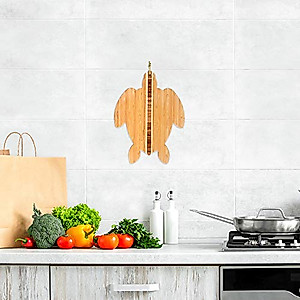 Totally Bamboo Sea Turtle Shaped Cutting Board and Charcuterie Serving Tray, Great for Wall Display