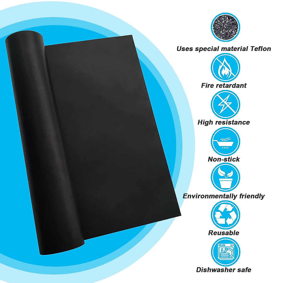 Stove cover,reusable stove top protector for gas range cut-out tool customizable for Samsung & other brands with 12 non-slip strips stove guard, easy to clean Thickened stove lining 35.43in*21.65in