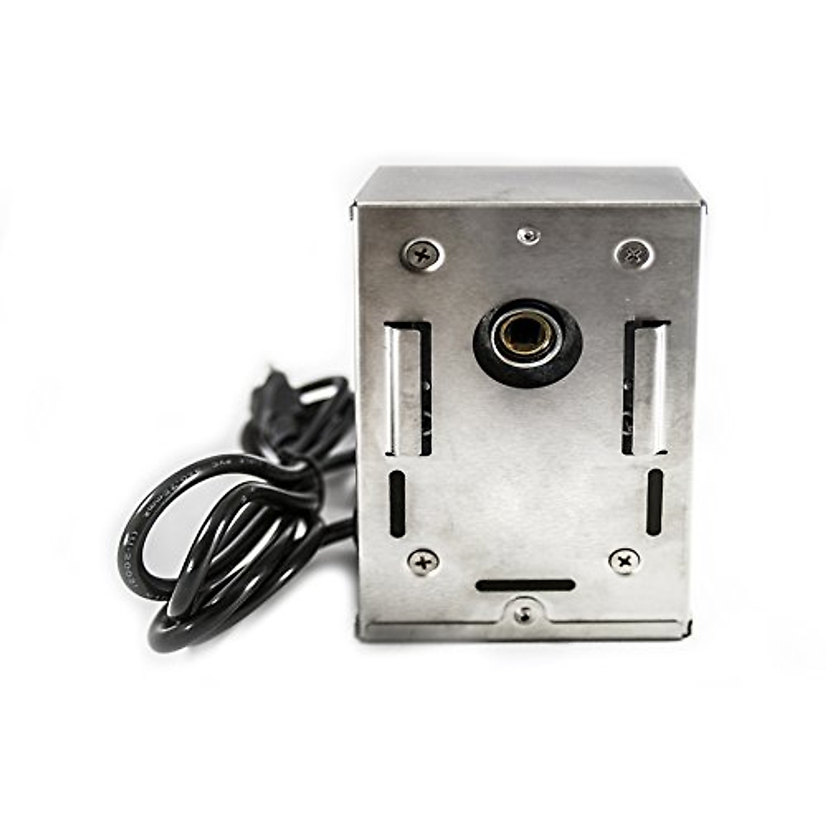 OneGrill 4PM08 Heavy Duty Stainless Steel Grill Rotisserie Motor - Electric 27 Watt 110/120 Volt - 200 in./lbs. Stall Torque - 5/16 Inch Square Drive - All Metal Commercial Grade Geartrain