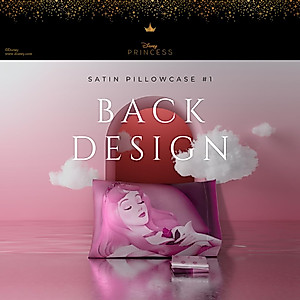 Disney Princess Sleeping Beauty Silky Satin Standard 2 Pack Pillowcase Cover Set 20x30 for Hair and Skin, (Officially Licensed Product) by Franco Collectibles