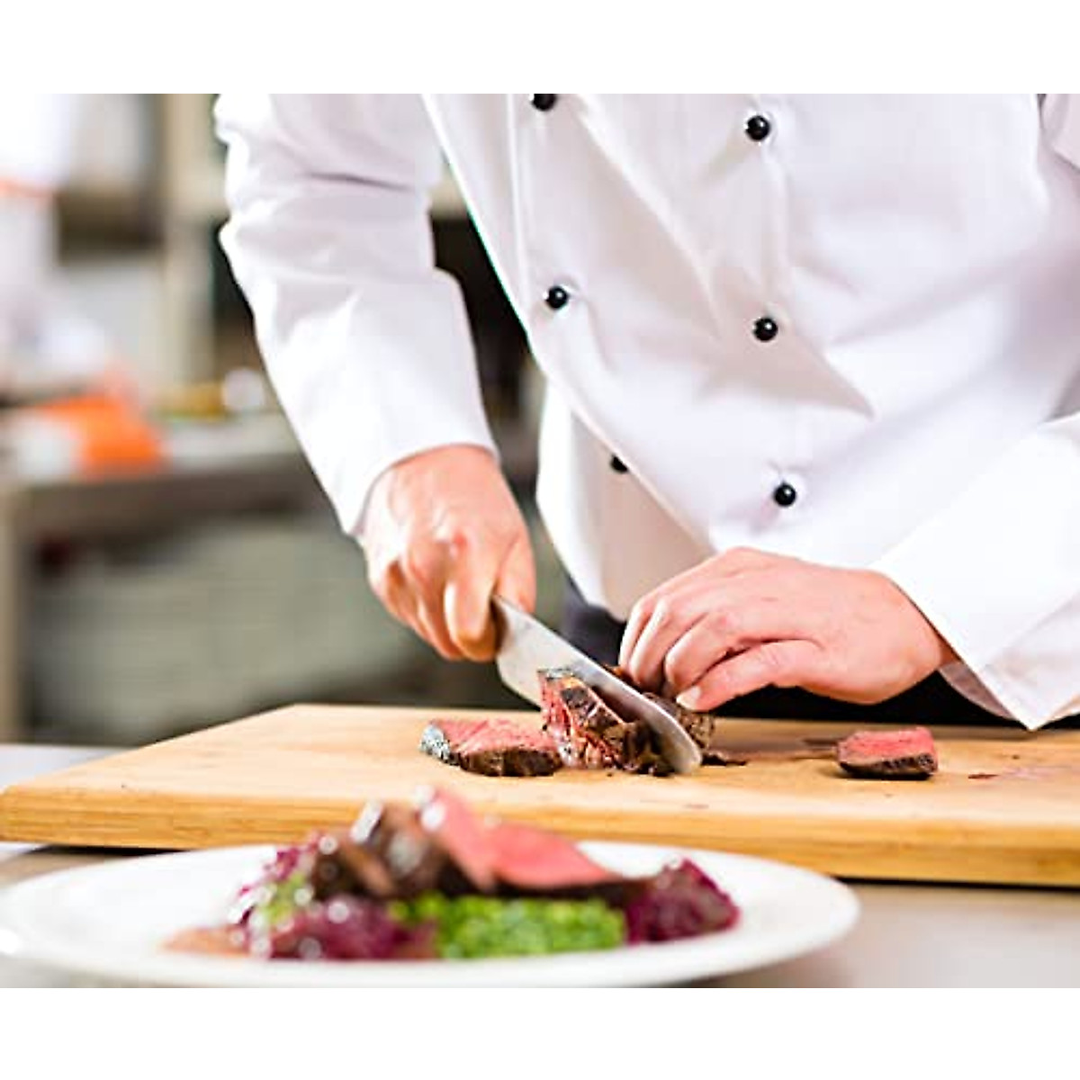 LIEF+SVEIN Brand German Steel Knife Block Set, 5-Piece Kitchen Knife Set with block. German Stainless 1.4116 Steel. Unique Kitchen Knives. Ideal Modern Décor Black knife sets with block.