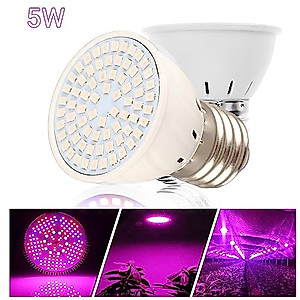 Full Spectrum Grow Light, 36W LED Grow Light Bulb -52 Red + 20 Blue AC220V 72 LEDs SMD2835 Plants LED Lamp Bulbs for Small Grow Box, Grow Tent, DIY Hydroponics, Bonsai, Garden etc