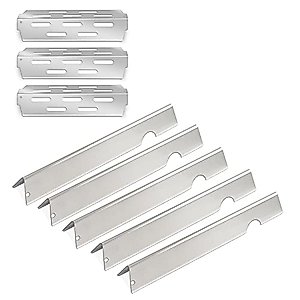 YOUFIRE Flavorizer Bars and Heat Deflectors Replacement for Weber 66032 66795 66040, Genesis II 300 Series II E-310, II E-315, II E-330 Gas Grills, (3 Pack Deflectors + 5 Pack Bar)