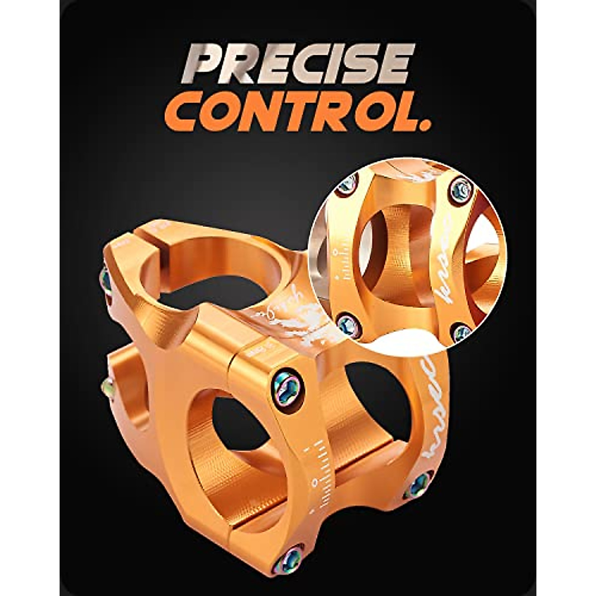 Bike Stem 35mm Short MTB Handlebars Riser Ultra-Light CNC Aluminum Alloy 31.8*28.6mm For Mountain bike Enduro Trail AM XC FR DH Bicycle Parts (Black)