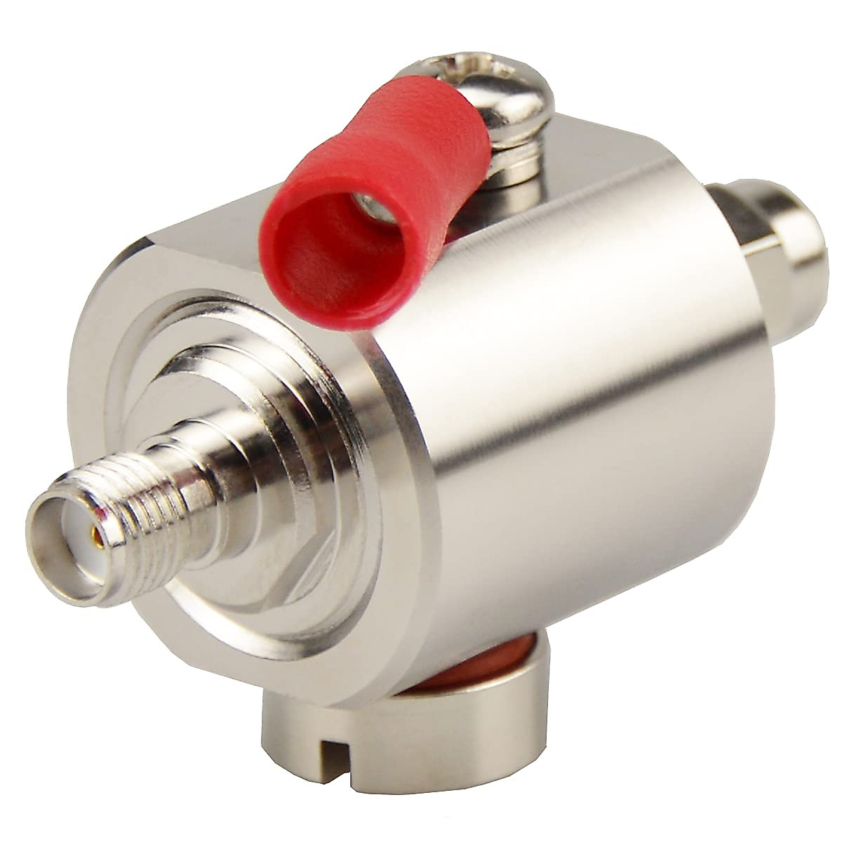 SMA Lightning Arrestor SMA Surge Protector with SMA Male to SMA Female Connector 0-6GHz with Replaceable Gas Tube Element 90V