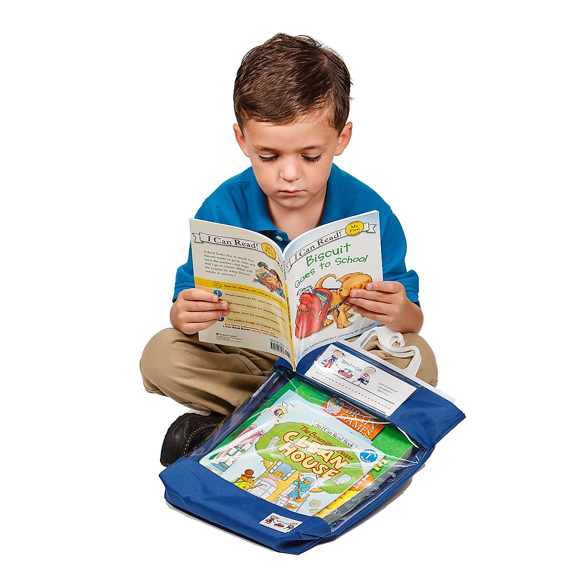 Seat Sack 00080 Read-N-Go Book Bag, 11-1/2" x 14-1/2" Size, Blue