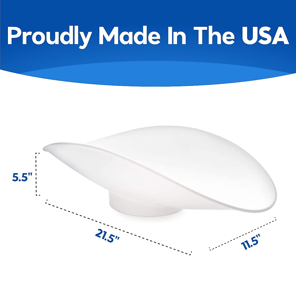 Penn Scale USA-Made Plastic Footed Bakers Scale Scoop for Weighing (11" x 21" x 6") - White Footed Plastic Scoop Made With Food Safe Plastic