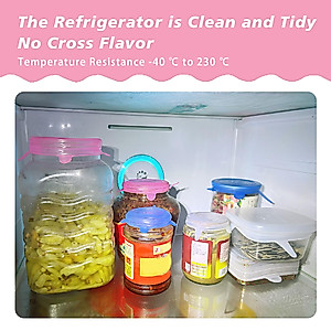 SXunacou 14 piece set circular square silicone dustproof and fresh-keeping cover, kitchen and household stretchable refrigerator microwave sealing and fresh-keeping film (white)