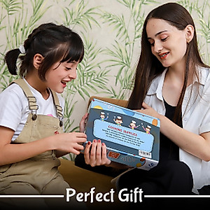 14-Piece Montessori Kitchen Tools Kids Knife Set with Gloves, Cutting Board, Fruit & Vegetable Crinkle Cutters, Safe Serrated Edges, and Plastic Toddler Knives for Real Cooking Experience - Monkey