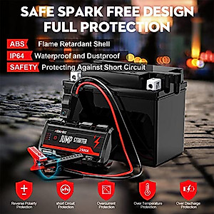 FEIKFEIZ Car Jump Starter, 2500A Peak 22800mAh 12V Car Battery Starter(Up to All Gas, 8.0L Diesel Engine), with USB Quick Charge 3.0,LED Light.