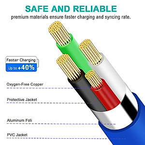 2 PCS 10FT Micro USB Power Cord for Fire TV Stick,PS4,Roku Streaming Stick,Roku Express Premier Plus,Chromecast,E-Reader,Intel Computer Replacement,Charger Charging Cable Compatible with Kindle Tablet