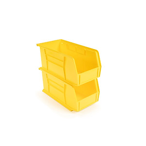 Hudson Exchange 11" x 5-1/2" x 5" Plastic Stackable Storage Bin and Hanging Container (Yellow)