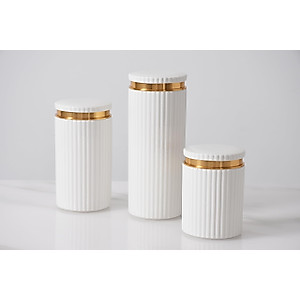 Pampa Bay Tall Canister, Tango, Small, Kitchen, Gift, 5 x 3.5 Inch; 17 Ounce, TAN8013WG