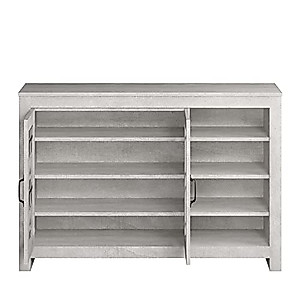 Galano Isadora 16 Pair Shoe Cabinet with 2 Door with Shelves - Modern Shoe Rack - Standing Shoe Cabinet - Shoe Storage with Doors - Shoe Organizer for Home - Dusty Grey Oak