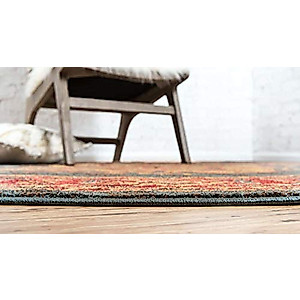 Unique Loom Sahand Collection Area Rug - Arsaces (3' 3" x 5' 3" Rectangle, Navy Blue/ Gray)