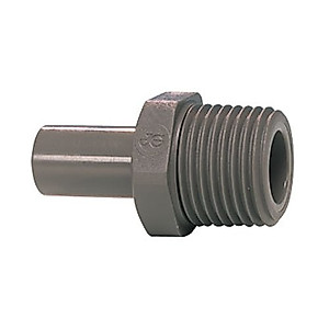John Guest (PI051202S) Stem Adapter 3/8" X 1/4" BSPT Gray