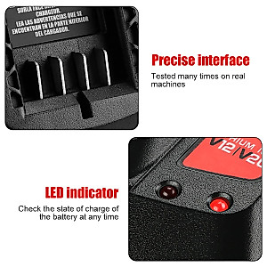 Powilling 20V MAX Battery Charger CMCB104 Compatible with Craftsman V20 Lithium Battery CMCB204 CMCB202 CMCB201 CMCB209 CMCB205 CMCB100 CMCB102 CMCB101 (Only for V12/V20 Series)